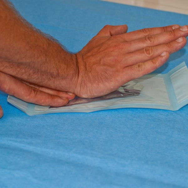 Medical pouch dye testing